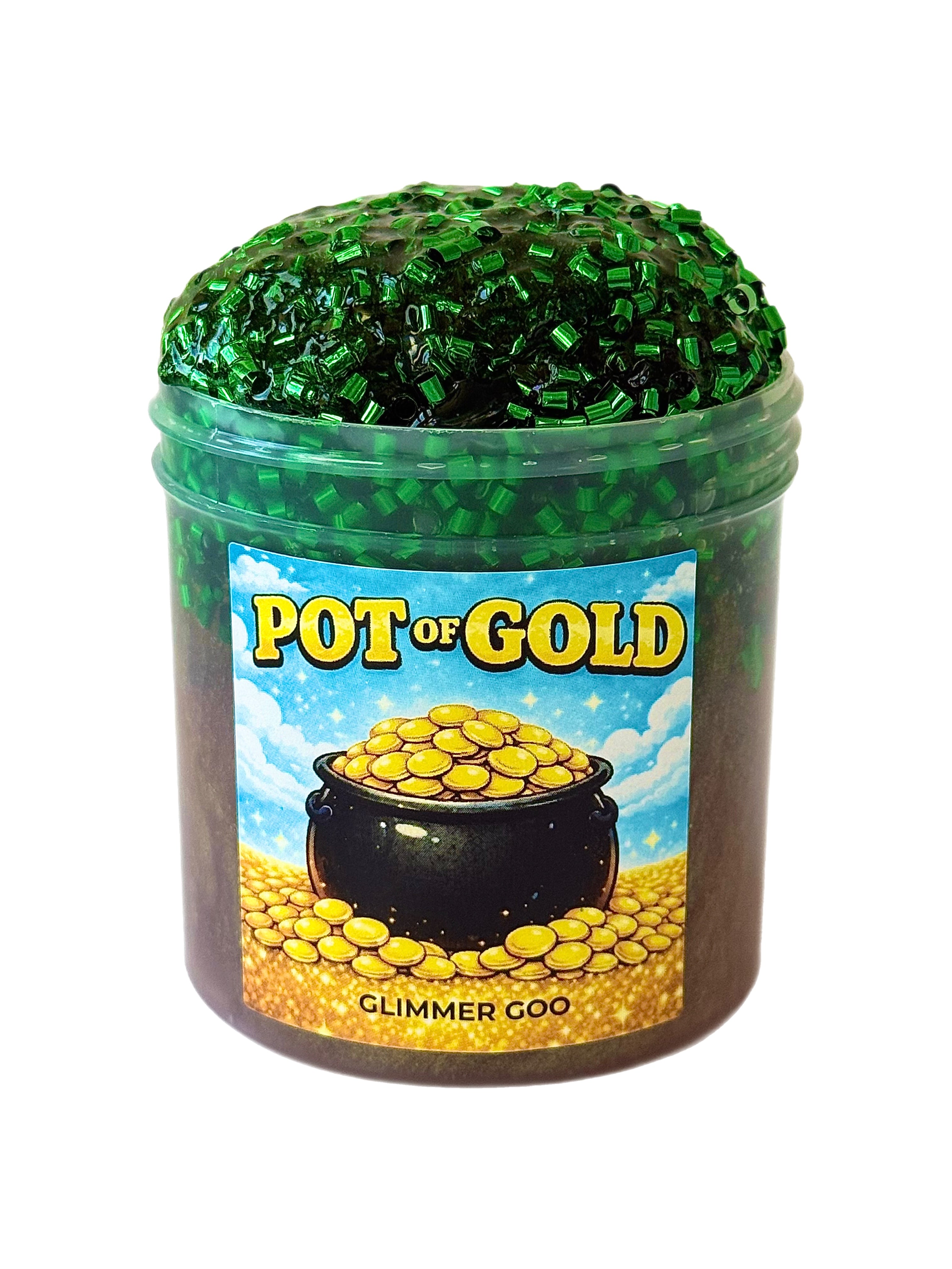 Pot of Gold | Metallic Gold Clear Slime with Green Bingsu | Golden Hon ...